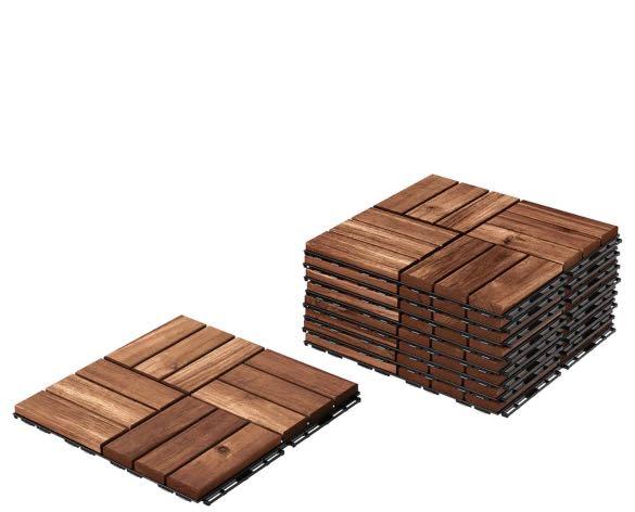 IKEA RUNNEN TILES DECKING, Furniture & Home Living, Outdoor Furniture ...