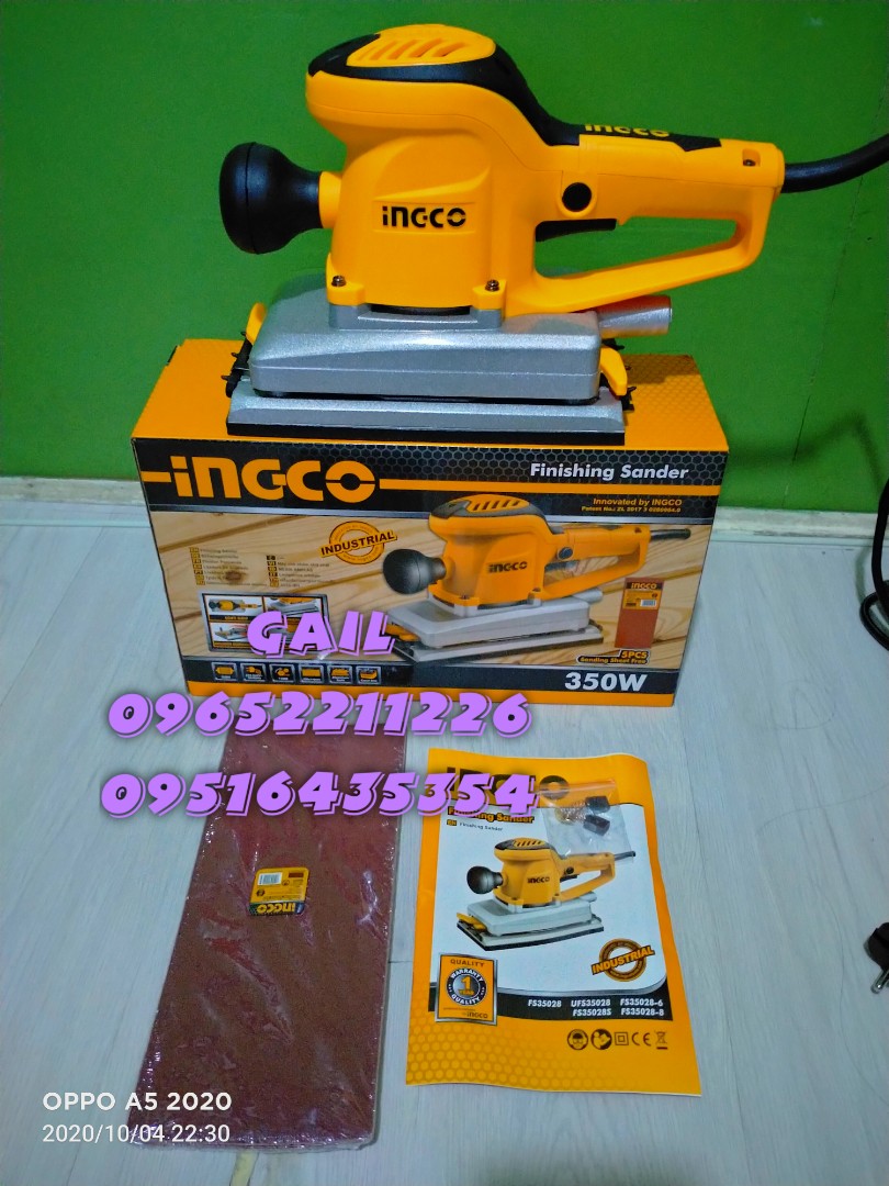 INGCO 350W Finishing Sander, Commercial & Industrial, Construction ...