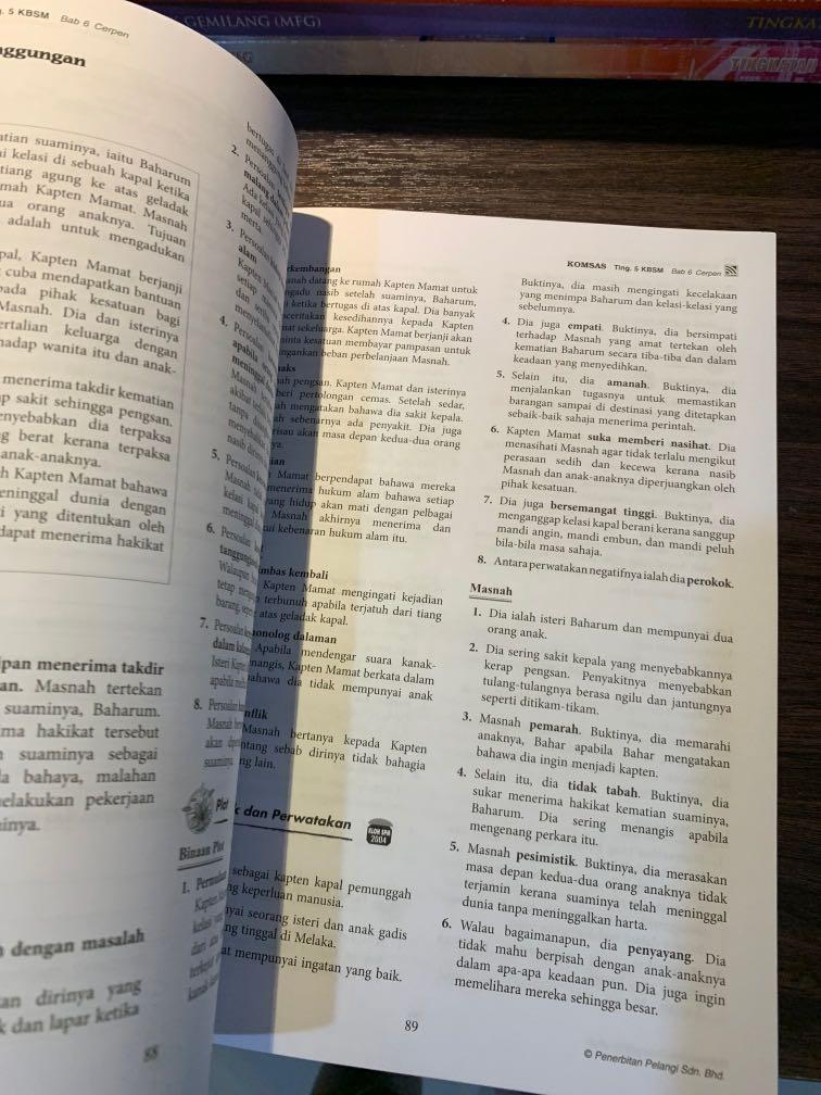 KOMSAS Tingkatan 5 | Antologi Dirgahayu Bahasaku Novel Kabus di ...