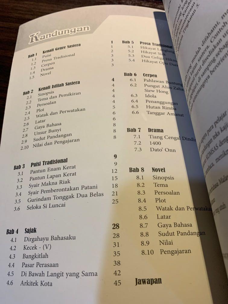 KOMSAS Tingkatan 5 | Antologi Dirgahayu Bahasaku Novel Kabus di ...