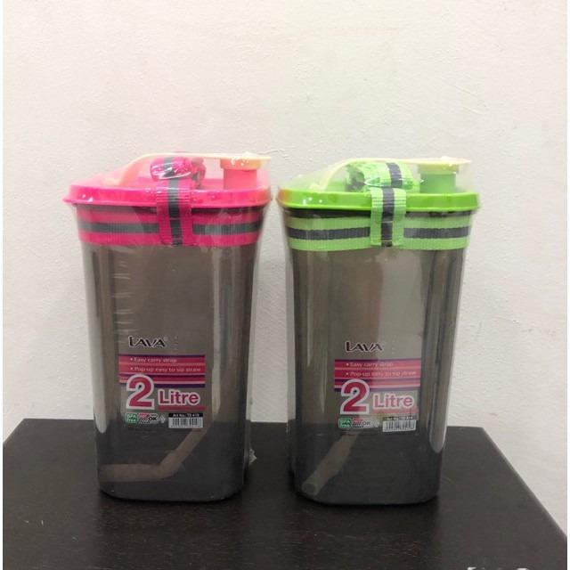 LAVA 2L Water Tumbler With Strap & Straw 419 / Water Bottle / Botol Air Minuman / Drink Bottle ...