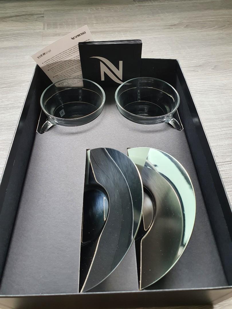 Nespresso View Cappuccino cups, Expresso cup, Glass Flask Water Bottle ...