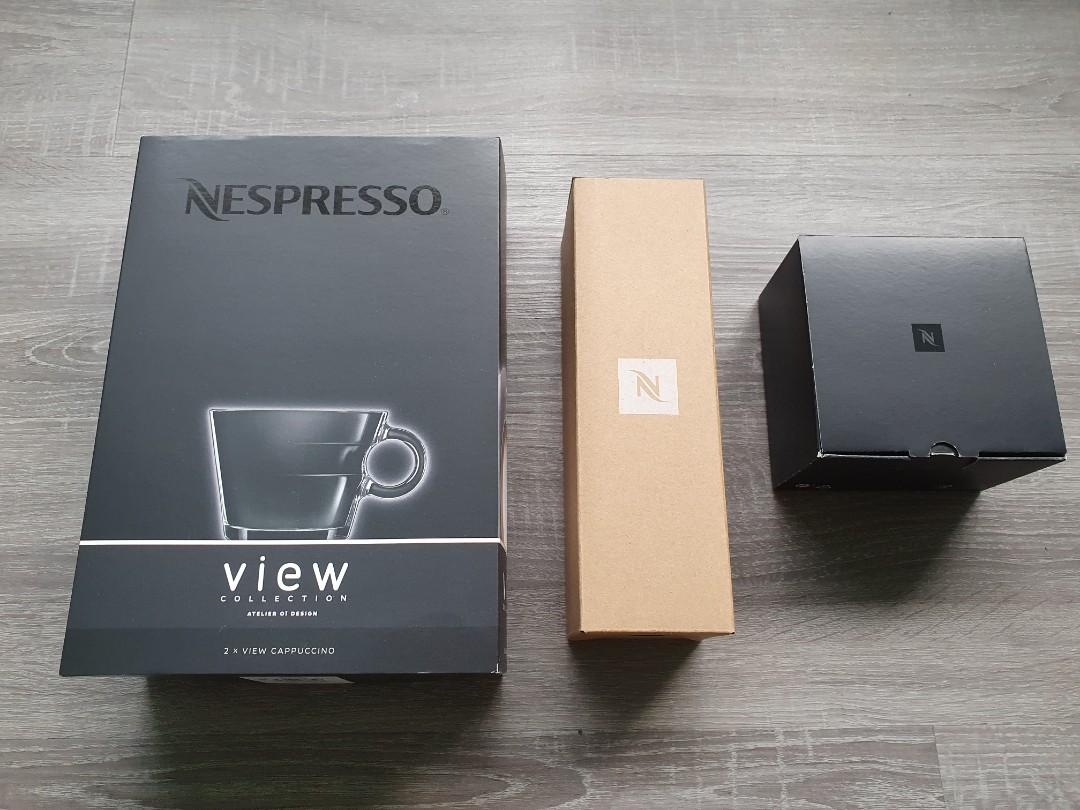Nespresso View Cappuccino cups, Expresso cup, Glass Flask Water Bottle ...