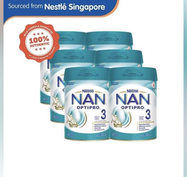 Nestlé® NAN® OPTIPRO® 3 Growing Up Milk 2'-FL 850g x6 [NEW PACKAGING -Improved Formulation from ...