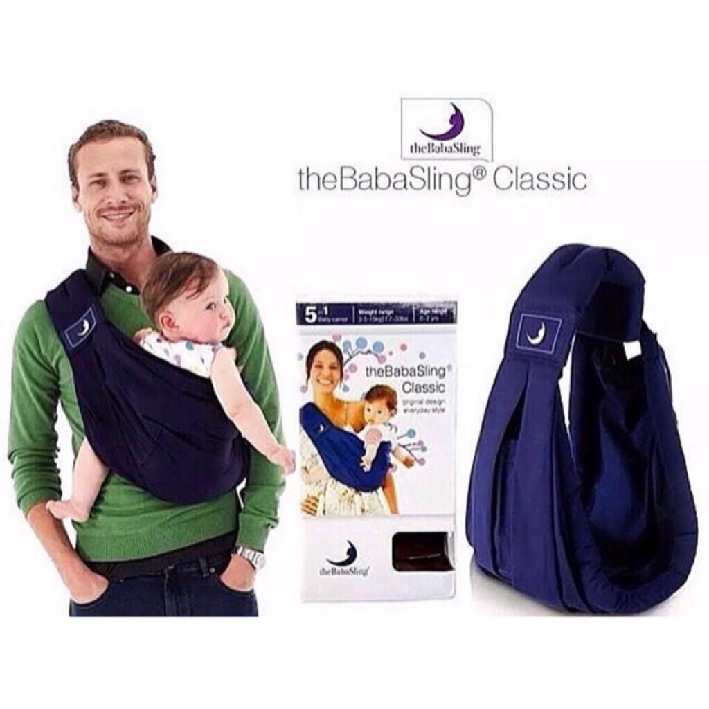 NEW Baba Sling (navy blue), Babies & Kids, Going Out, Carriers & Slings ...