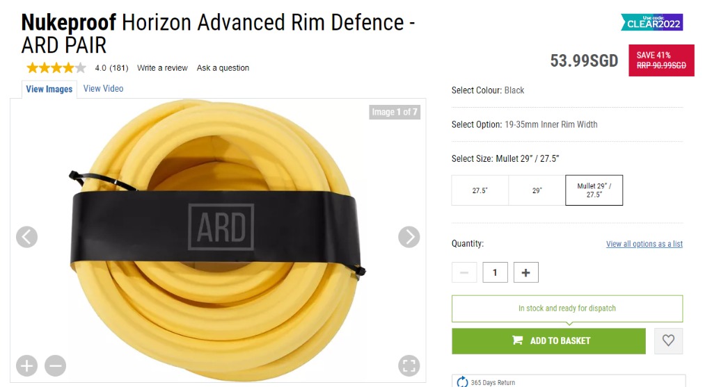 Nukeproof Horizon Advanced Rim Defence - ARD PAIR Nuke Proof Foam ...