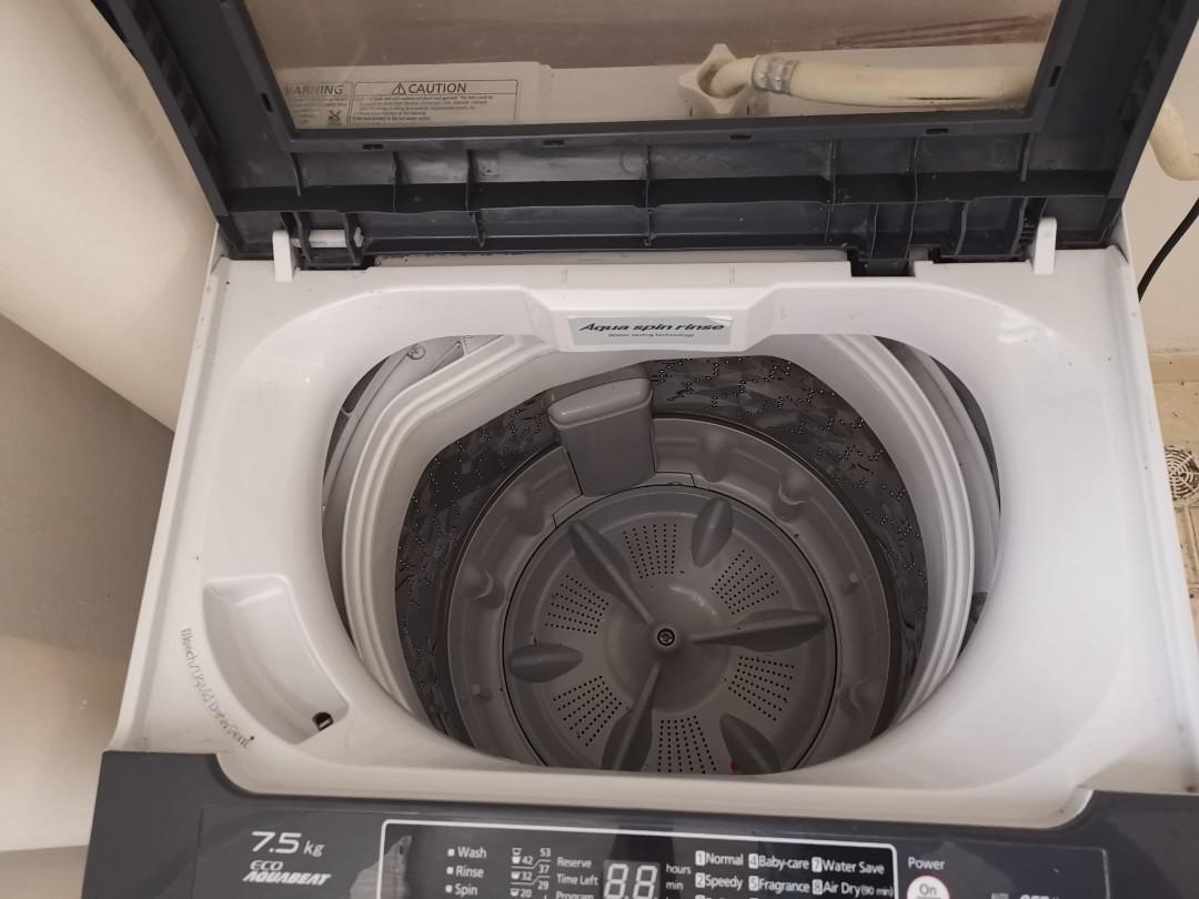 Panasonic top loader 7.5kg washer, TV & Home Appliances, Washing ...