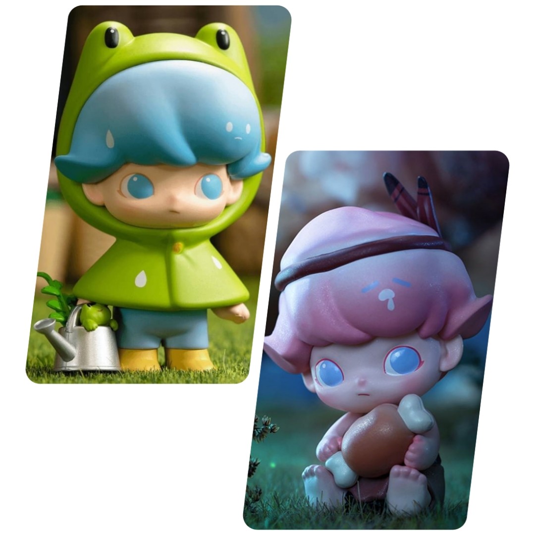 Pop Mart Dimoo Pets Vacation (Frog Gardener), Forest Night (Wild Man ...