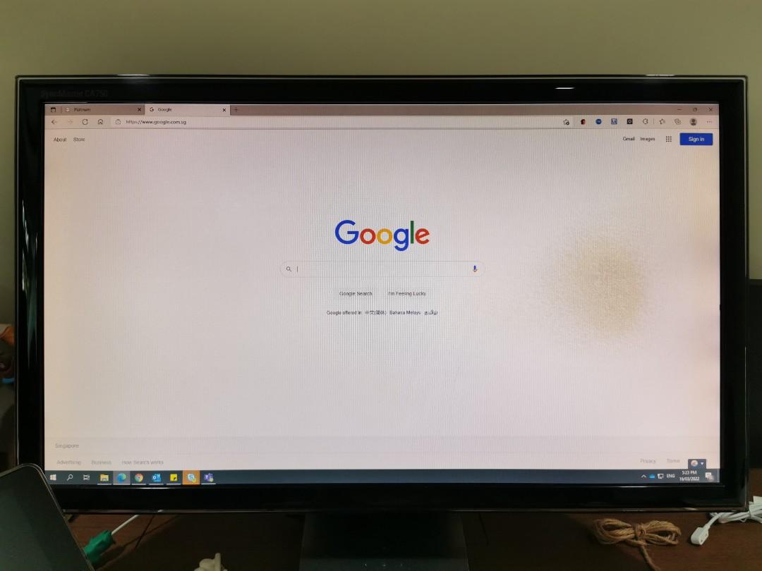 Samsung 23" Monitor with Defective Screen, Computers & Tech, Parts ...