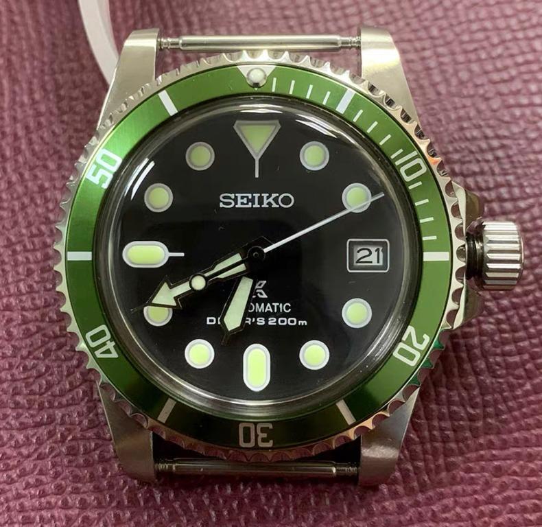 SEIKO MOD VINTAGE GREEN SUBMARINER, Men's Fashion, Watches ...