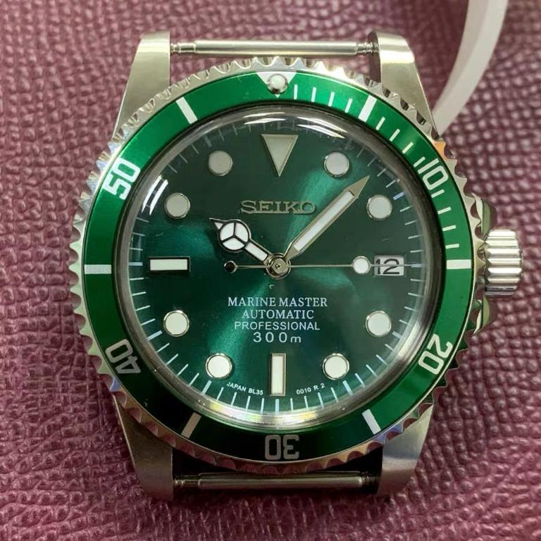 SEIKO MOD VINTAGE GREEN SUBMARINER, Men's Fashion, Watches ...