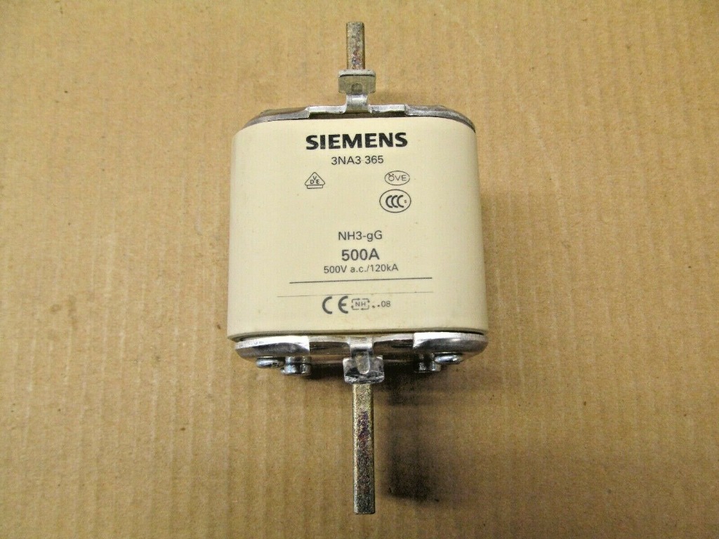 SIEMENS 3NA3-365 3NA3365 FUSE LINK 500A 500V 120kA, Commercial ...