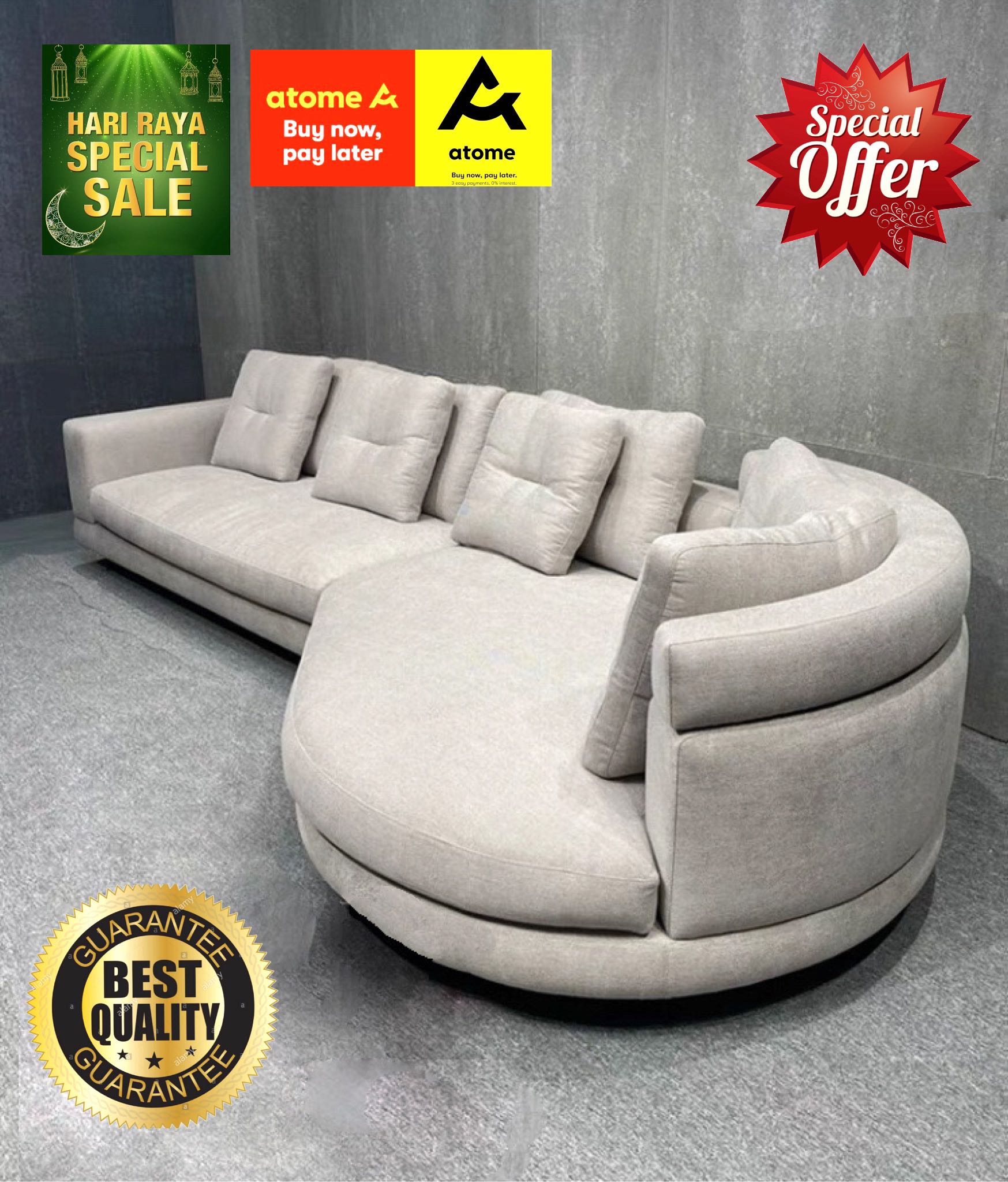 Sofa Omni Luxury Designer Curve Multi-seater Length 160cm Available in ...