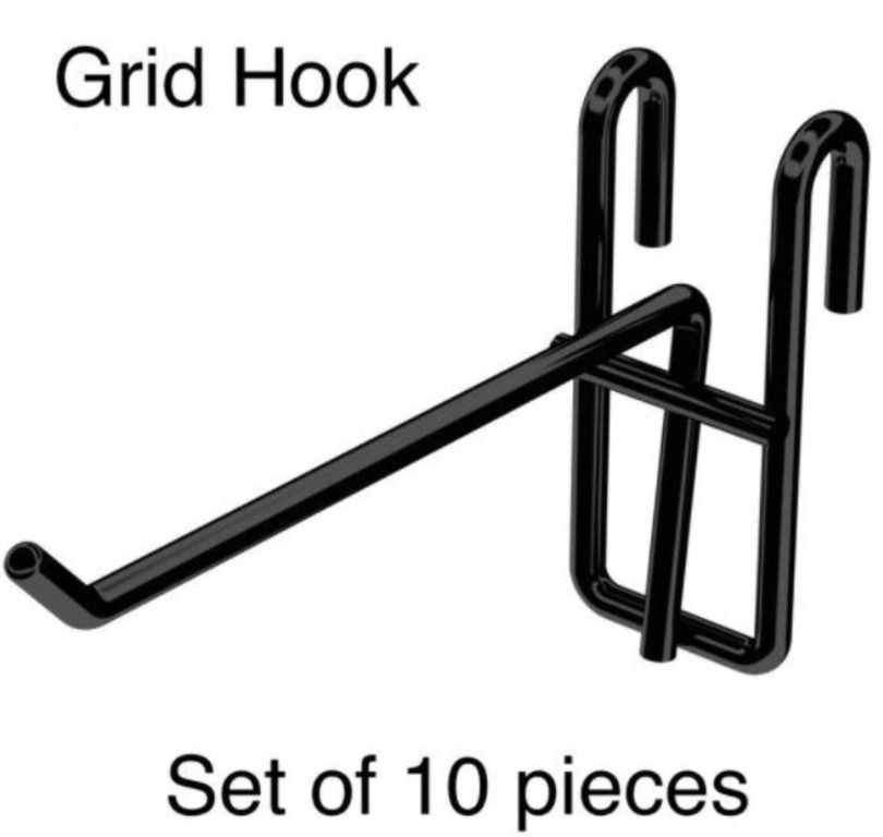 [Clearance] Wire Mesh Grid Hooks and Slat wall Hook, Furniture & Home ...