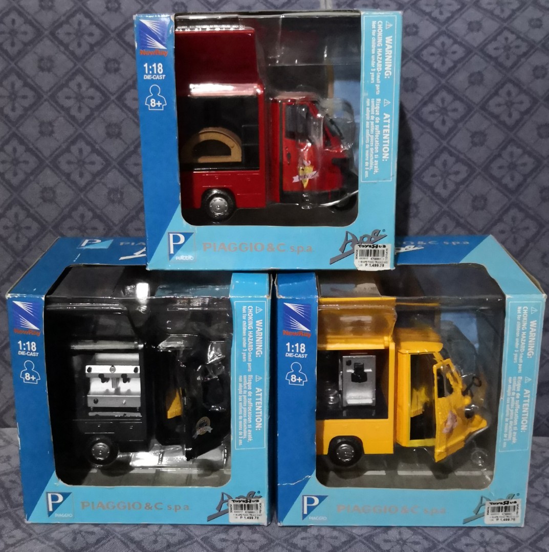 1:18 scale PIAGGIO APE diecast mini van PIZZA COFFEE & GELATI, Hobbies ...