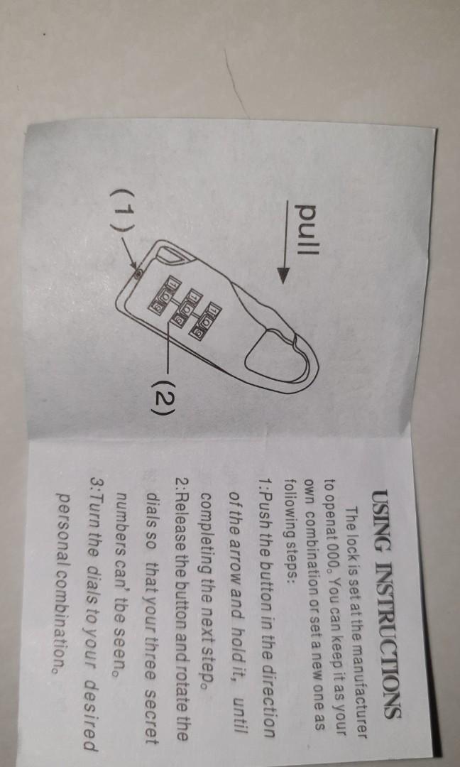 3 Mini Dial Digit Number Code Password Combination Padlock Security