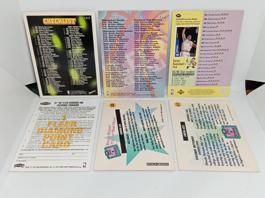90s NBA Checklist Etc. Cards, Hobbies & Toys, Toys & Games on Carousell