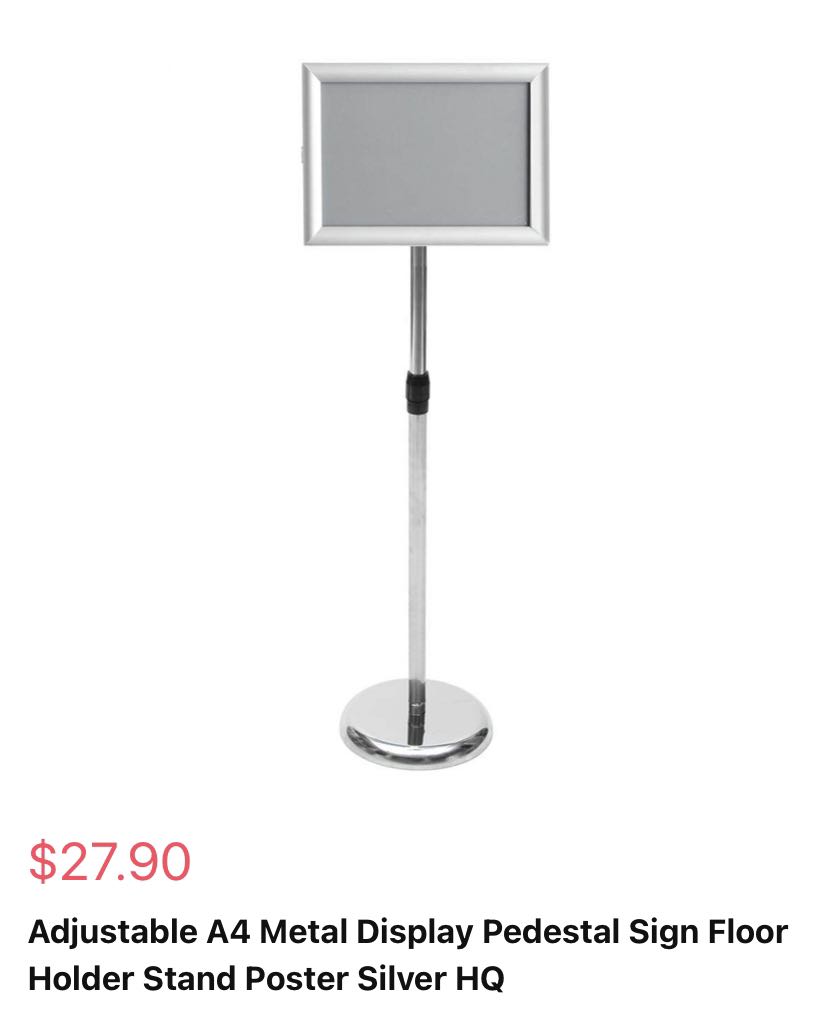 A4 Metal Display Stand, Computers & Tech, Office & Business Technology ...