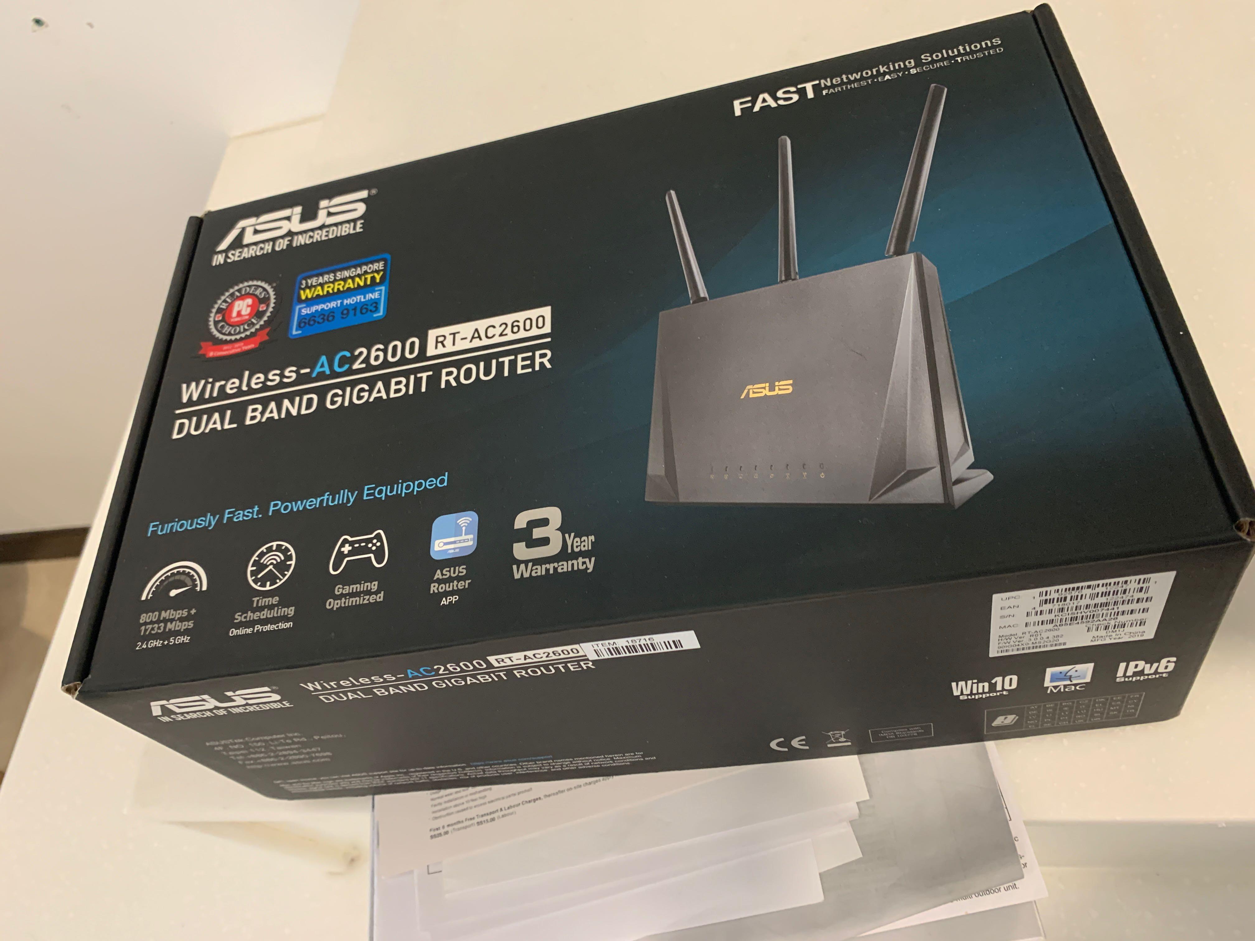 ASUS 2600 wireless router and Huawei modem, Computers & Tech, Parts ...