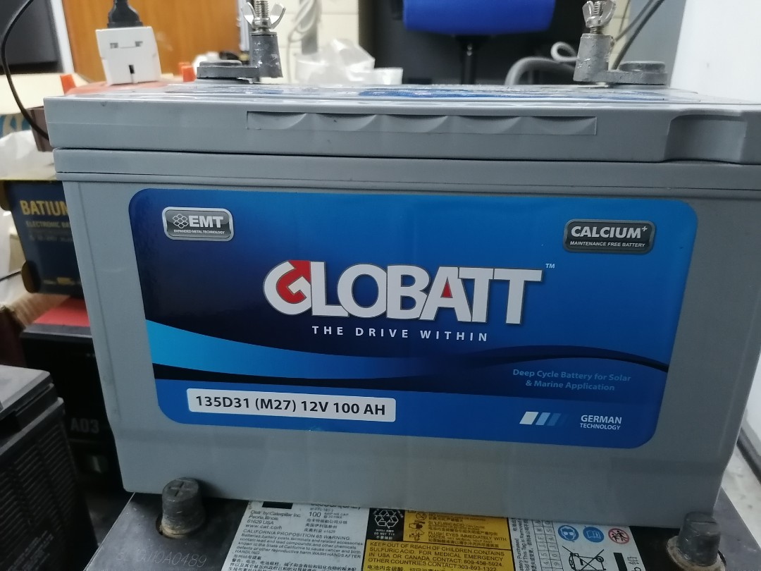 Battery - 12V-GLOBATT-135D31-100AH, Car Accessories, Accessories on ...