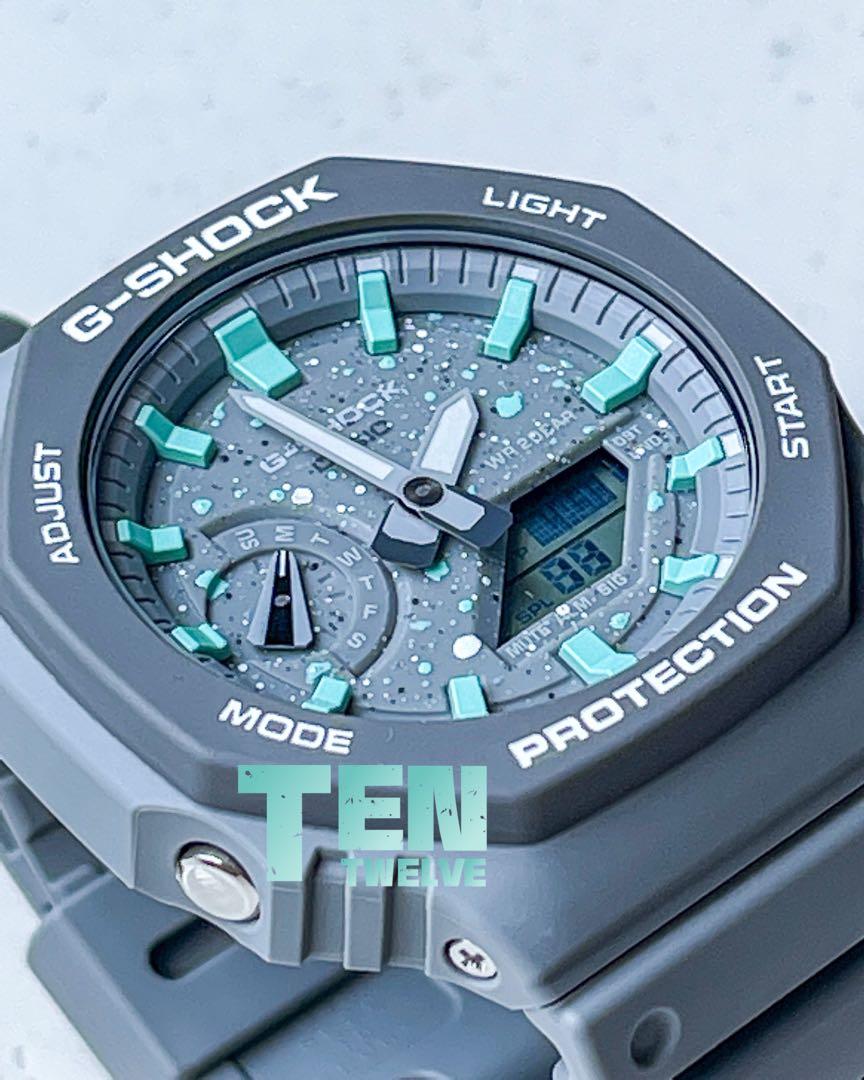 Casio G-Shock GA2100 GA2110 GA-2100 GA-2110 Grey CasiOak Tiffany Sky ...