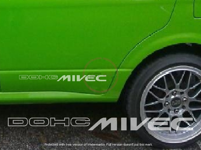 CFS90 Mitsubishi Mivec DOHC 2Pcs Evo Proton Satria Wira Car Stiker ...