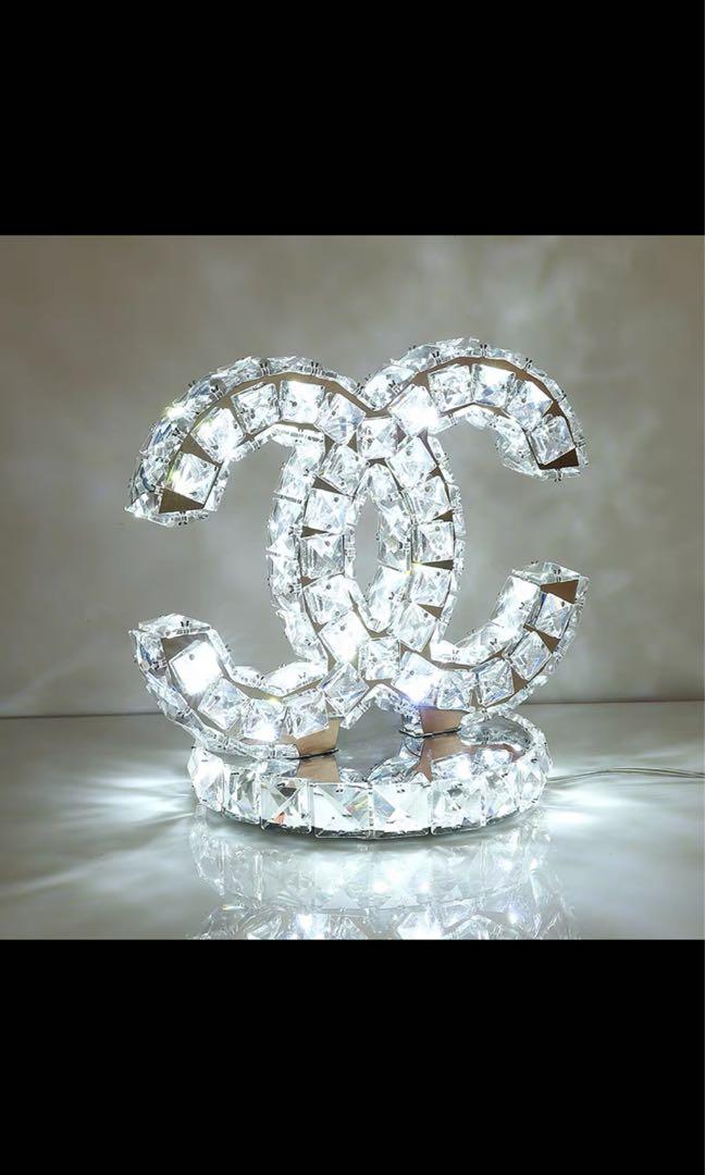 Chanel Logo Table Light/Lamp, Furniture & Home Living, Lighting & Fans ...