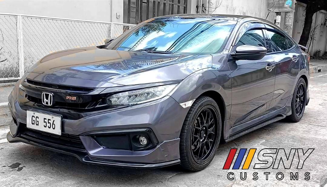 Civic Mugen Kit FC chin side skirts with dual exhaust muffler tip, Car ...