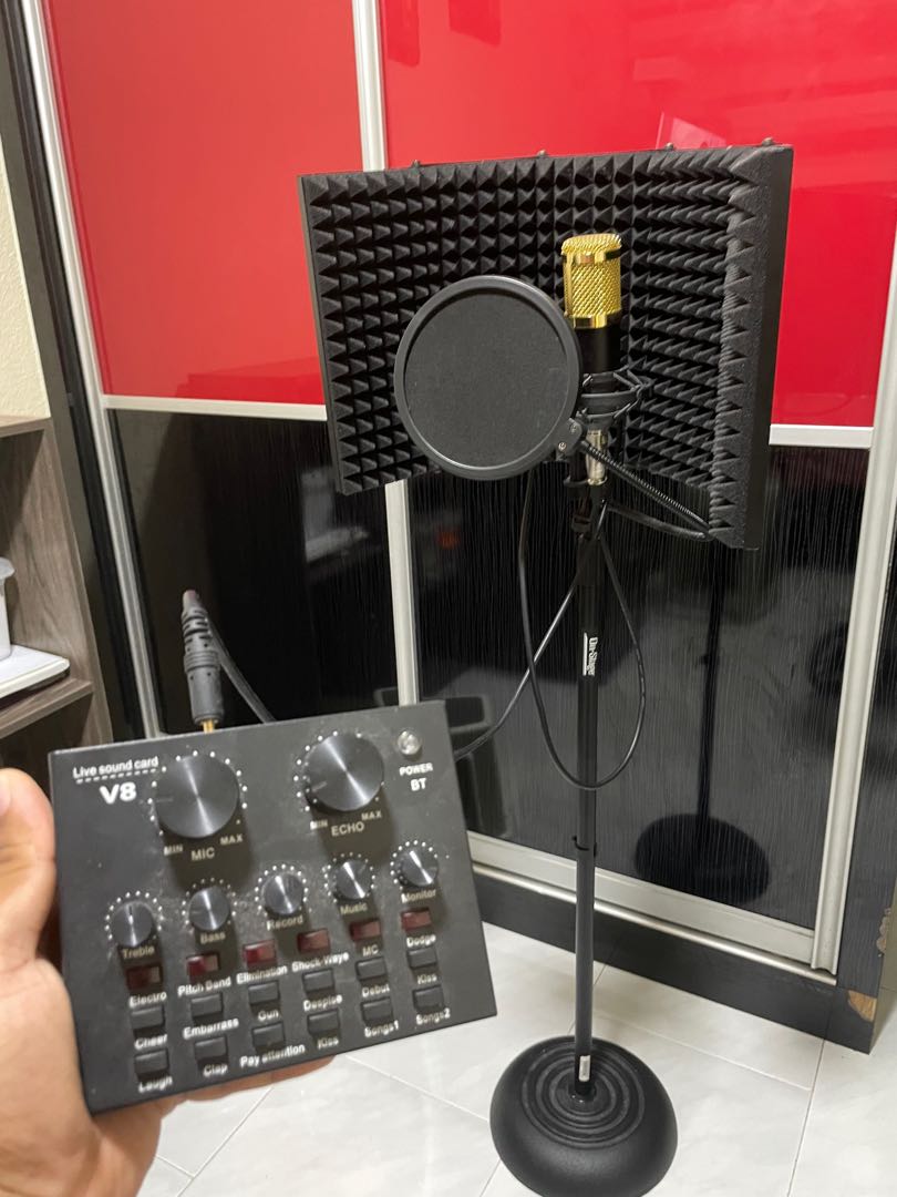 Condenser Microphone Complete Set, Audio, Microphones on Carousell