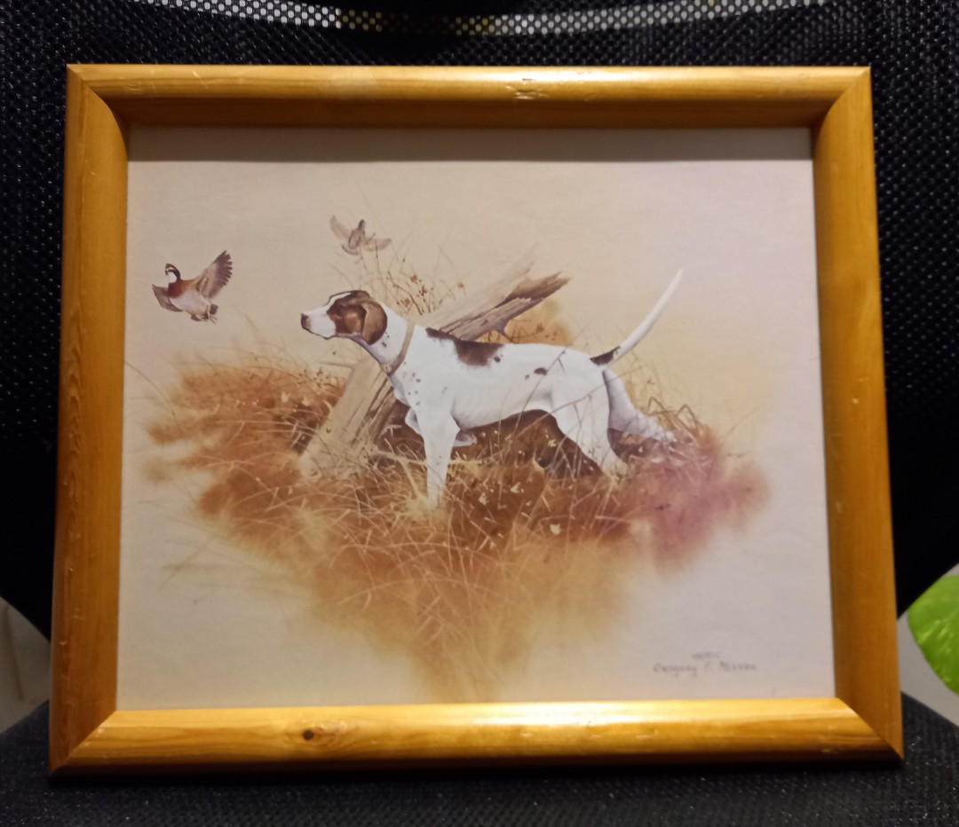 Dog Pointer Art Decor by Gregory F. Messier, Furniture & Home Living ...