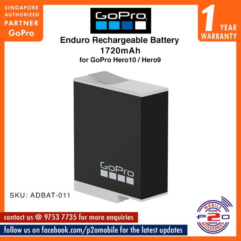 GoPro Enduro (SKU # ADBAT-011) Rechargeable Battery, Photography ...