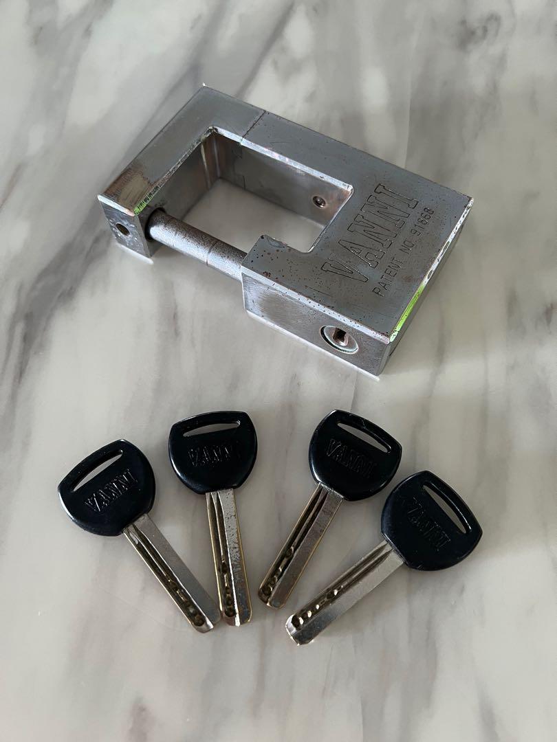 HDB gate mounted lock, Furniture & Home Living, Security & Locks, Locks ...