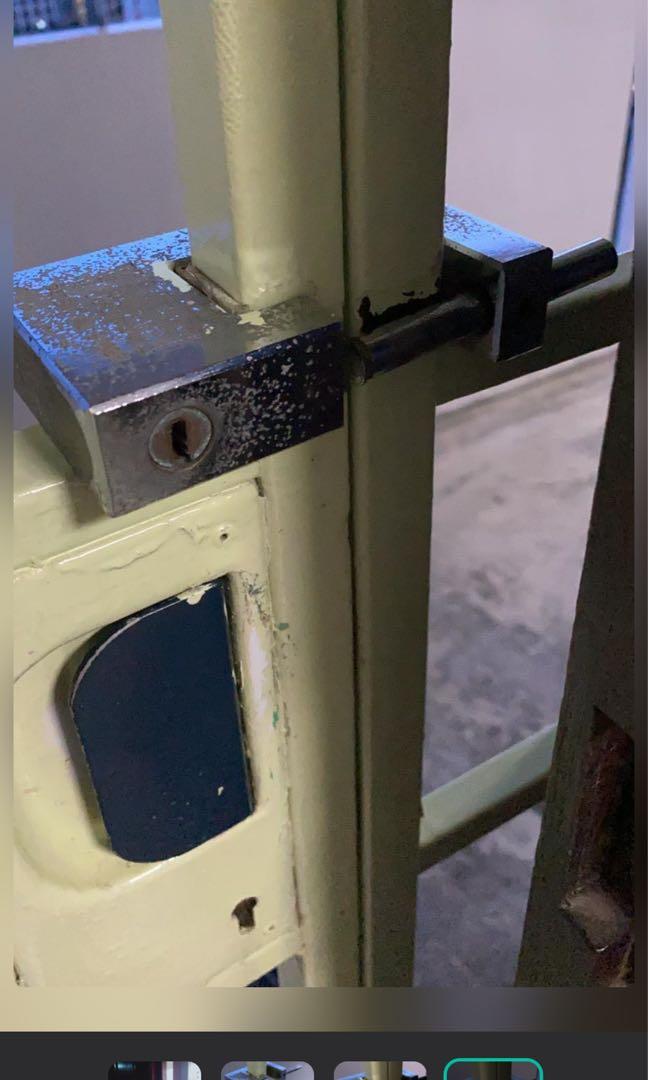 HDB gate mounted lock, Furniture & Home Living, Security & Locks, Locks ...