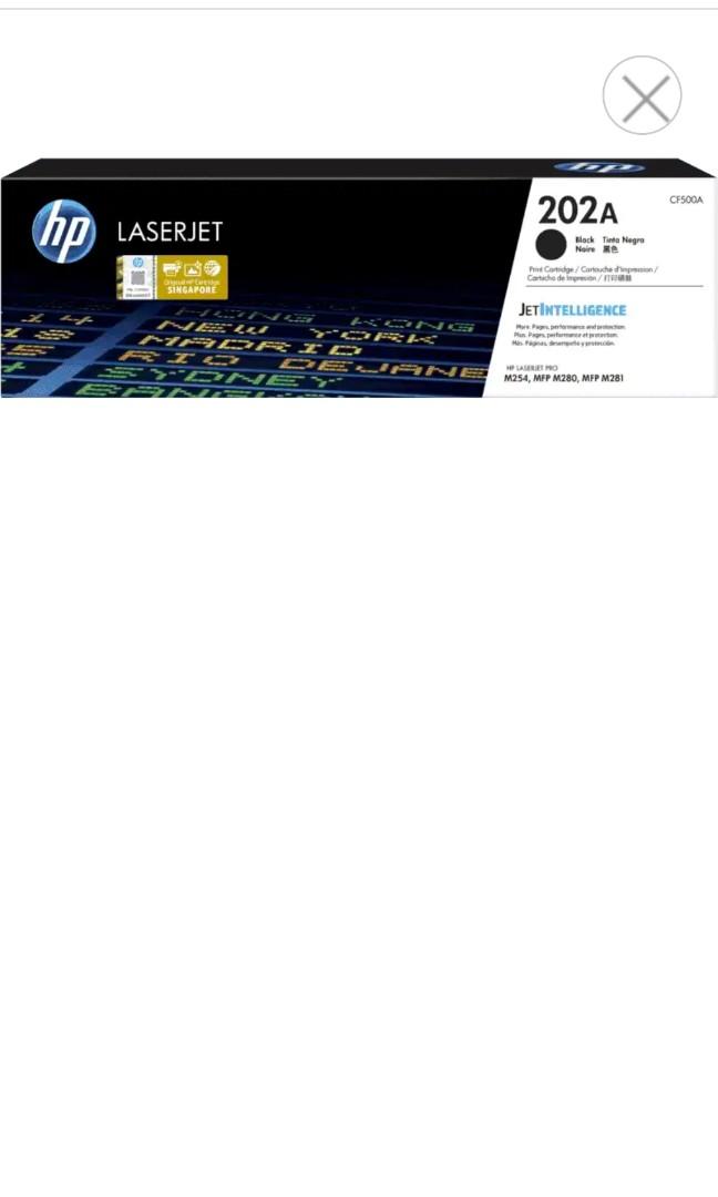 HP Laser printer - 202A Black Ink Cartridge, Computers & Tech, Printers ...