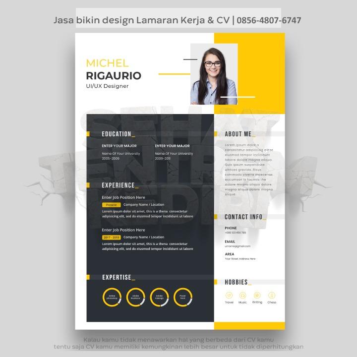 Jasa desain Pembuatan CV Curriculum vitae dan Surat Lamaran, Pekerjaan ...