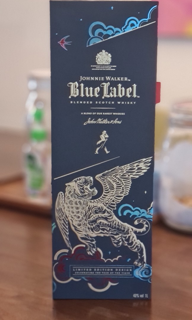JW Blue Label Box, Food & Drinks, Beverages on Carousell