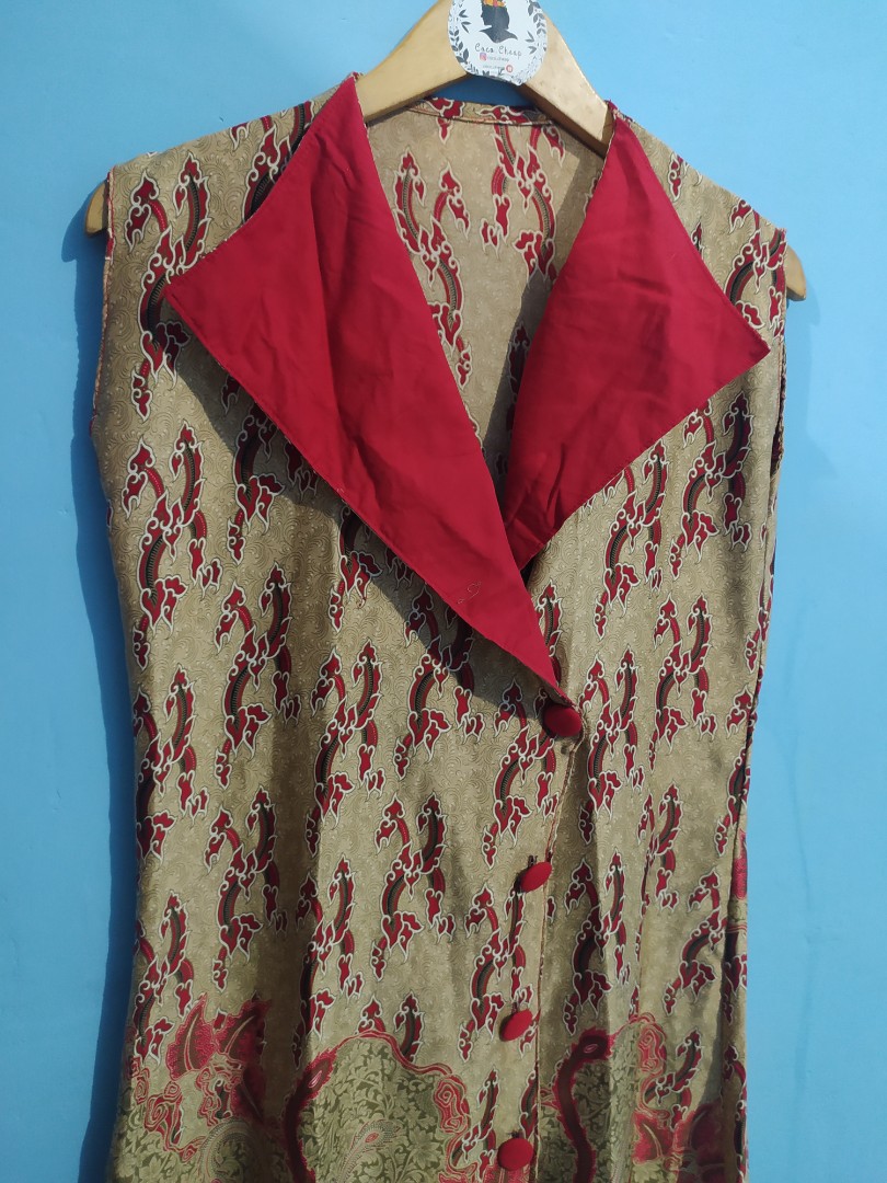 Long outer akatsuki batik mega mendung, Fesyen Wanita, Muslim Fashion ...