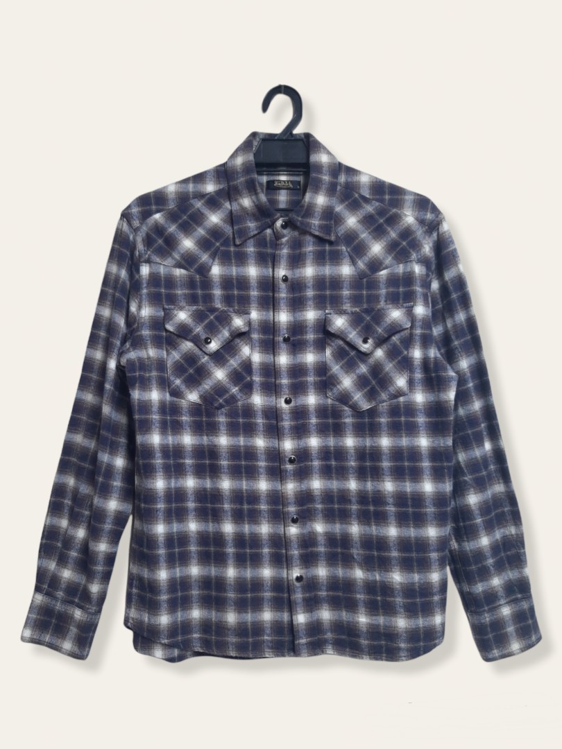 (M) Von Dutch Western Flannel Shirt, Men's Fashion, Tops & Sets on ...