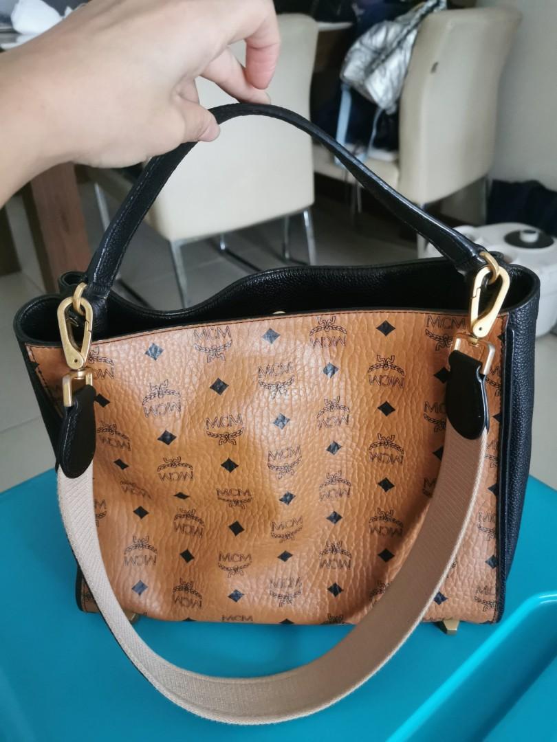MCM shoulder/ hand carry bag, Luxury, Bags & Wallets on Carousell