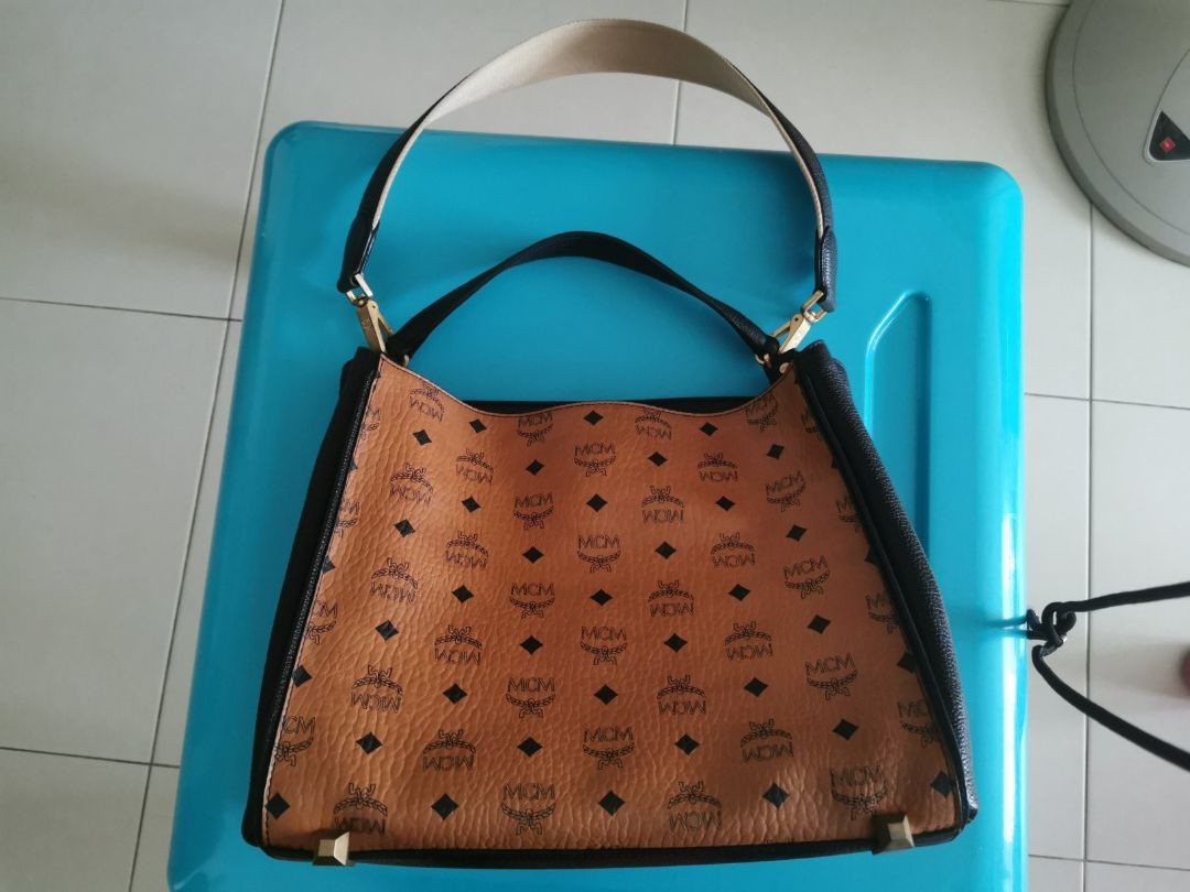 MCM shoulder/ hand carry bag, Luxury, Bags & Wallets on Carousell