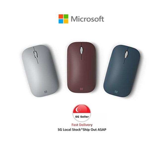 Microsoft Surface Mobile Mouse Mice (Black/Burgundy), Computers & Tech ...