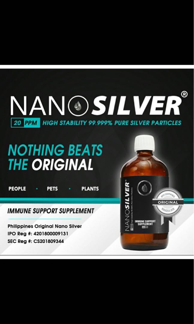 Nano silver 500 ml authentic , Health & Nutrition, Health Supplements ...