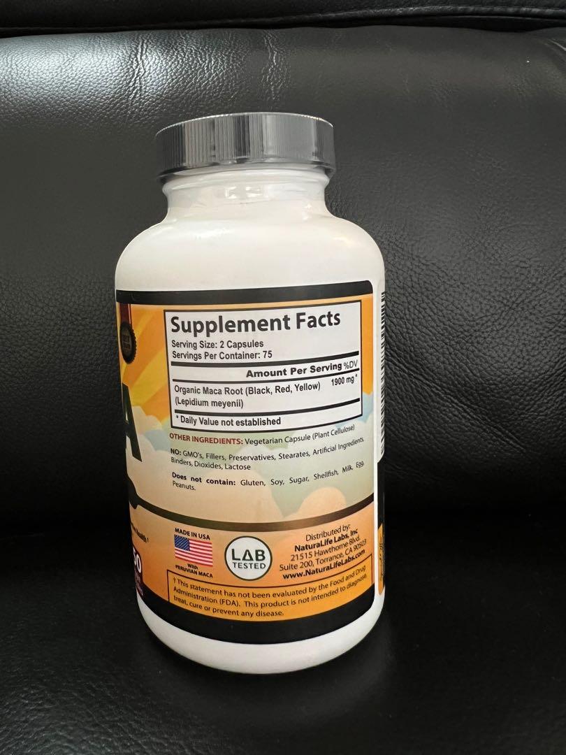 Naturalife - organic Maca ( 1900 mg - 150 cap ), Health & Nutrition ...
