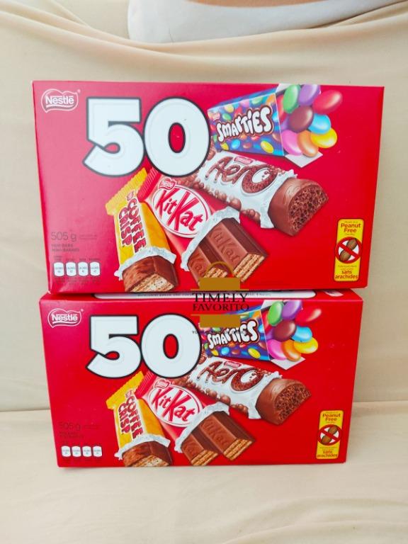 Nestle FAVOURITES Snack Size Kit Kat, Aero, Coffee Crisp, Smarties 505 ...