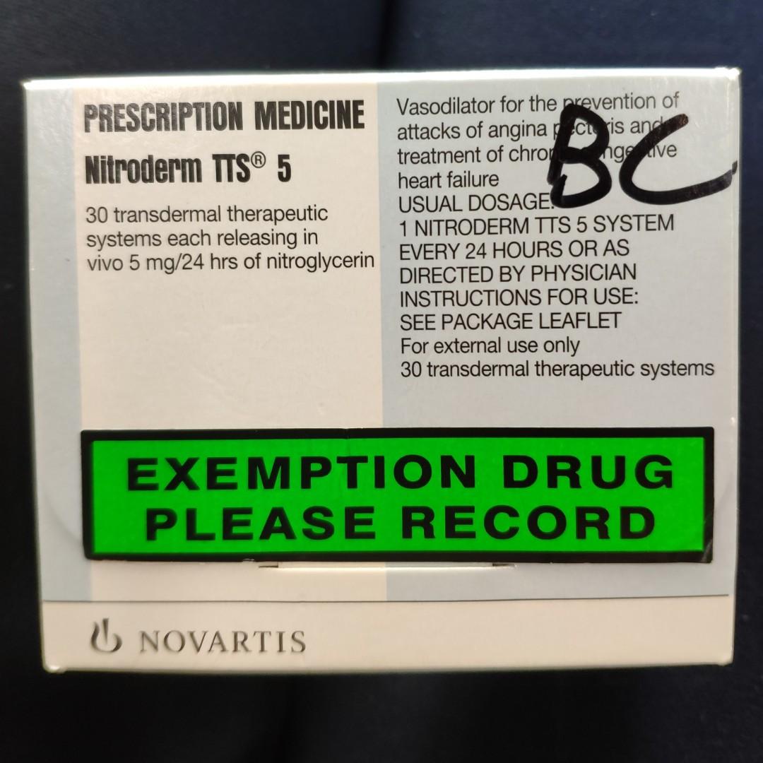 Nitroderm TTS 5 (Deponit Patch), Health & Nutrition, Medical Supplies ...