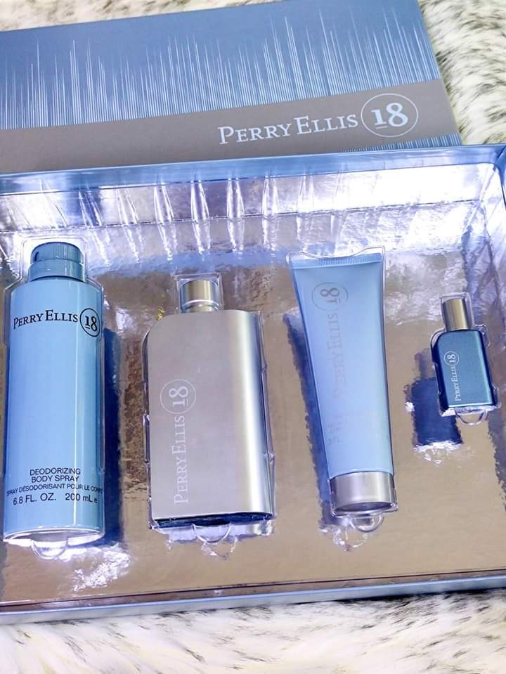 Perry Ellis 18 Men set, Beauty & Personal Care, Fragrance & Deodorants ...