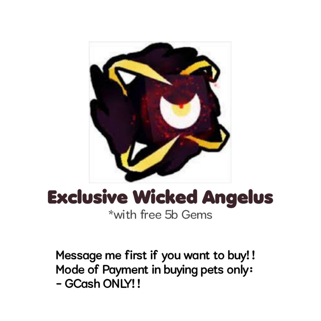Pet Simulator X Exclusive Wicked Angelus, Hobbies & Toys, Toys & Games ...