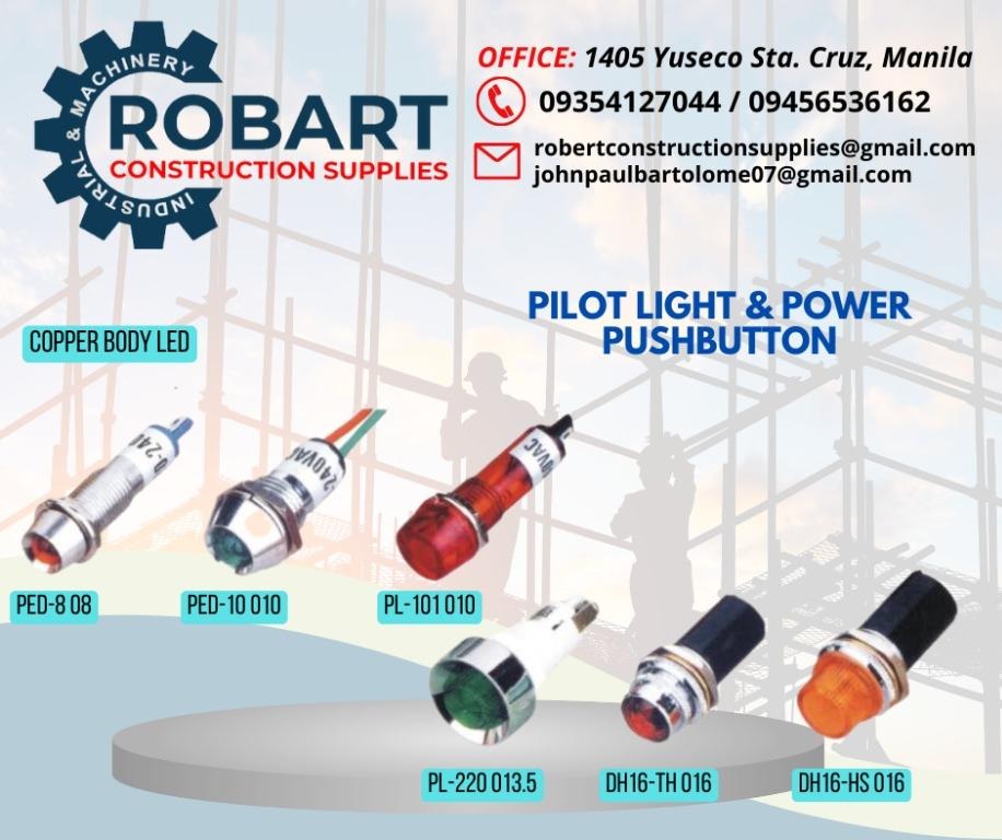 Pilot Light & Power Pushbutton (COPPER BODY LED), Commercial ...