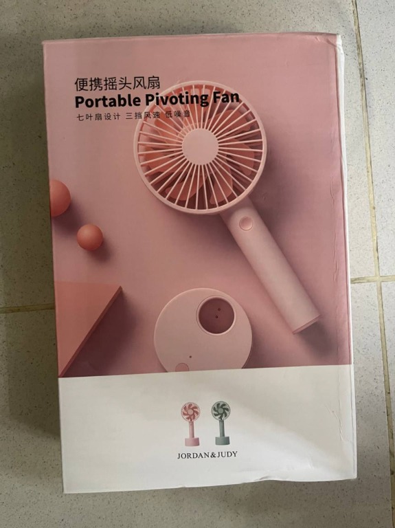Pink Portable Pivoting Fan, Furniture & Home Living, Lighting & Fans ...