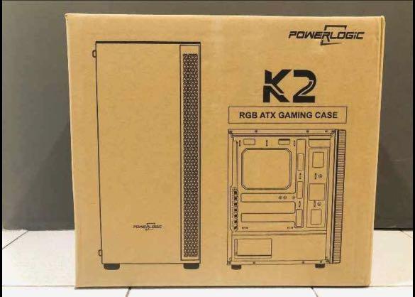 Powerlogic K2 RGB ITX/ATX/Micro Tempered Glass Gaming Case Casing ...
